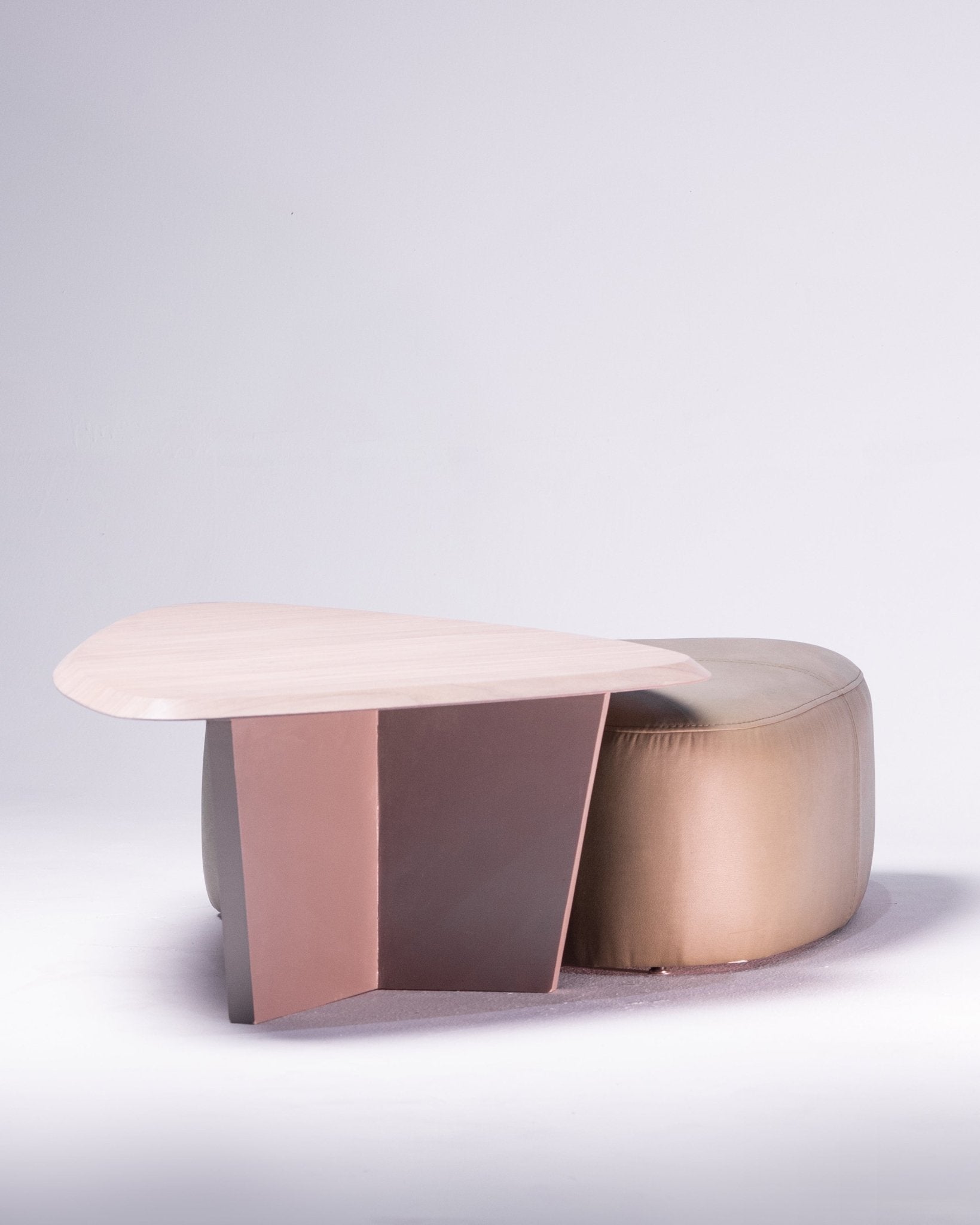 Harmon Modern Side Table & Pouf Set | Contemporary Design | Mahogni